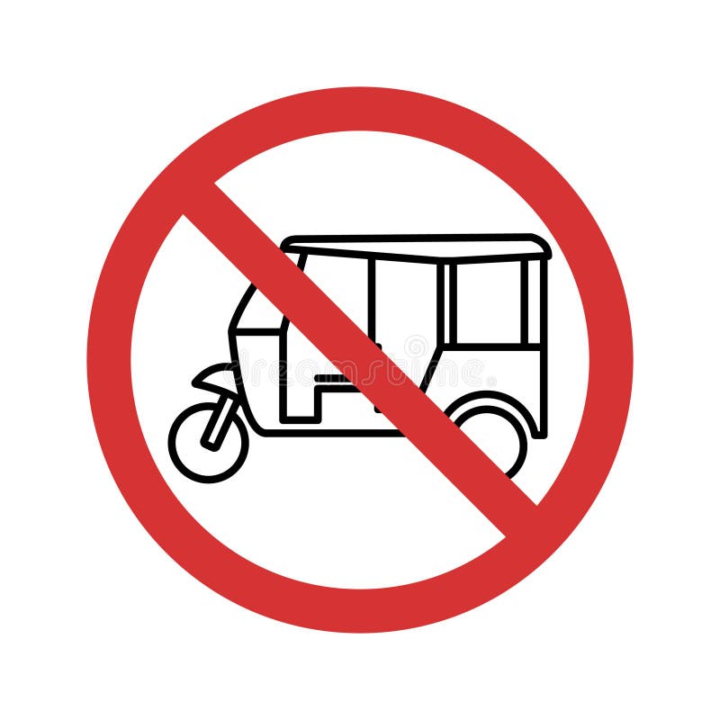 Stop Auto Rickshaw Isolated Vector Icon Which Can Easily Modify or Edit ...