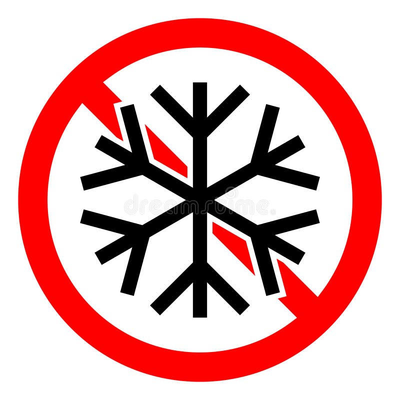 Freezing is Prohibited Sign Isolated on White Background. Stock Vector ...