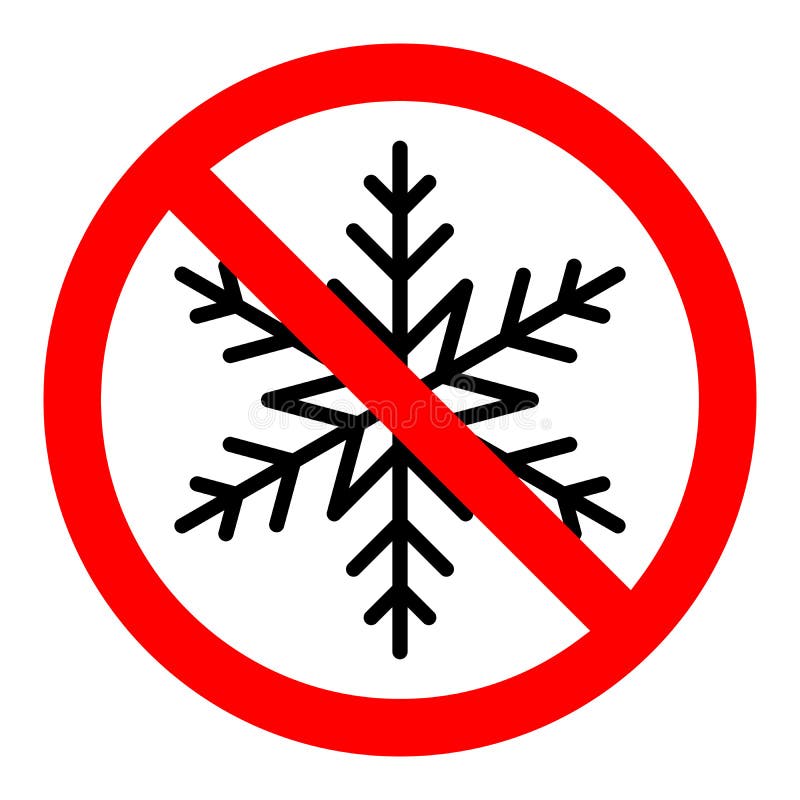 Freezing is Prohibited Sign Isolated on White Background. Stock Vector ...