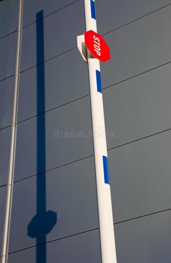 Stop Barrier Halting Traffic Stock Image - Image of warning, halt: 15247943