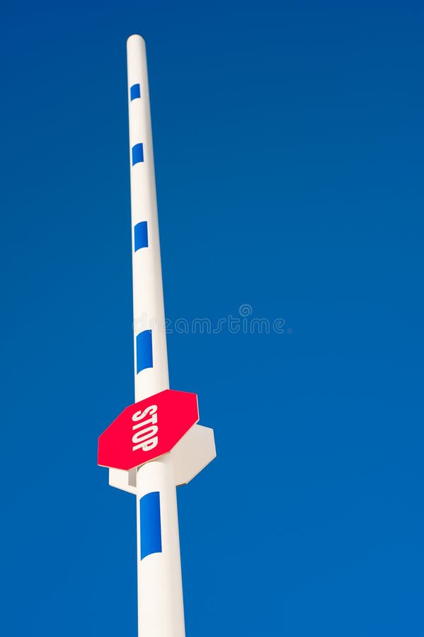 Stop Barrier Halting Traffic Stock Image - Image of warning, halt: 15247943