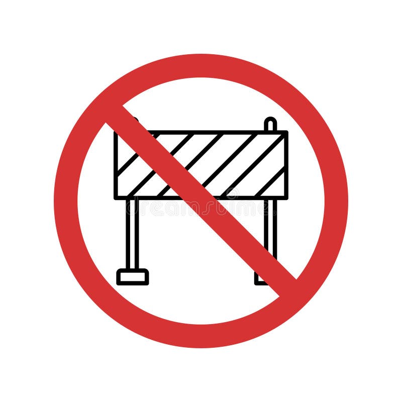 Stop Barrier Isolated Vector Icon Which Can Easily Modify or Edit Stock ...