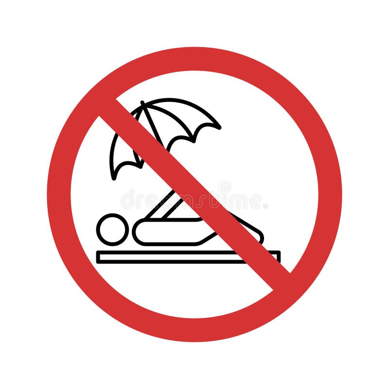 Stop Beach Relaxing Isolated Vector Icon Which Can Easily Modify or ...