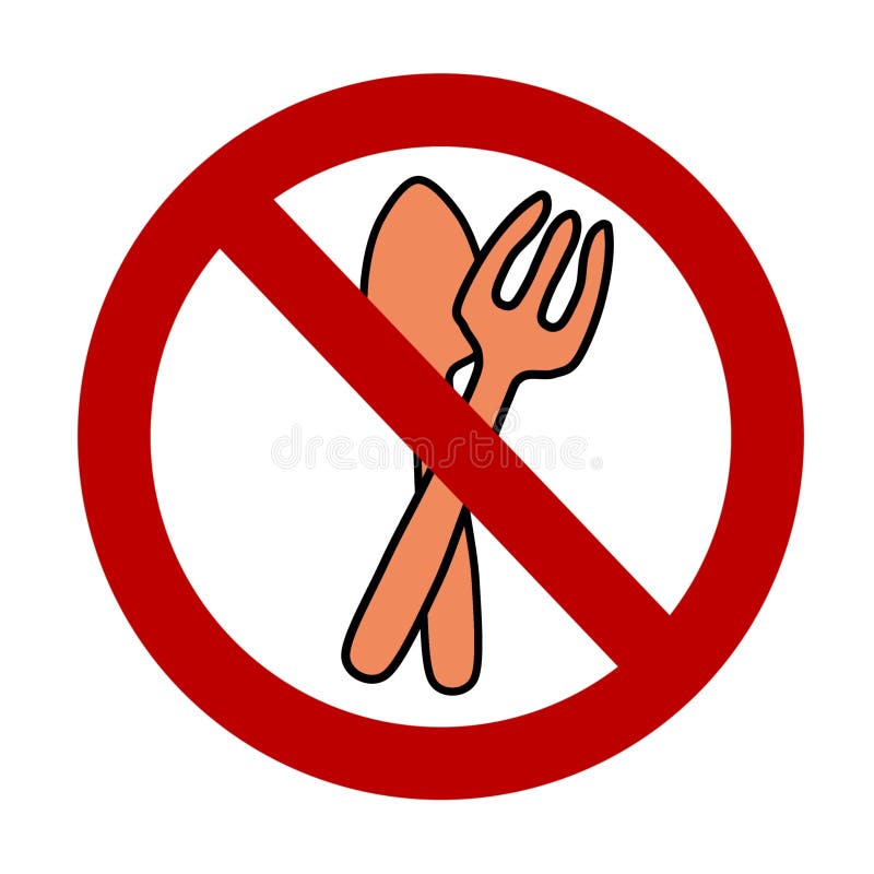 Stop Breakfast for fasting stock illustration. Illustration of label ...