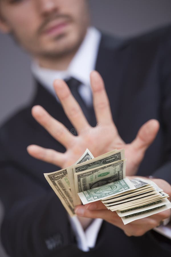 Stop bribe stock image. Image of rejection, manager, debt - 15441817
