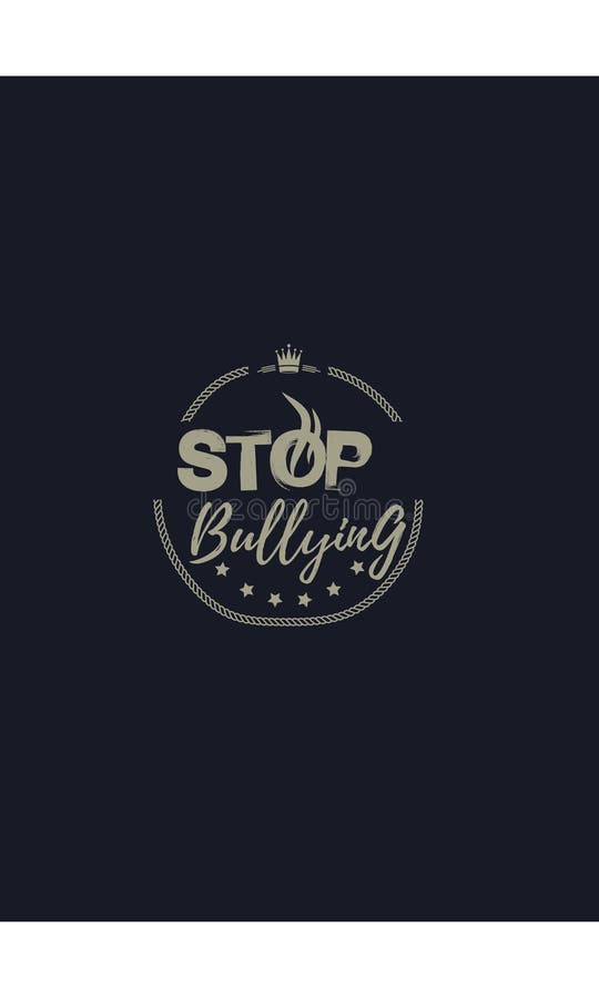 Stop Bullying Icon with Black Background Stock Vector - Illustration of ...