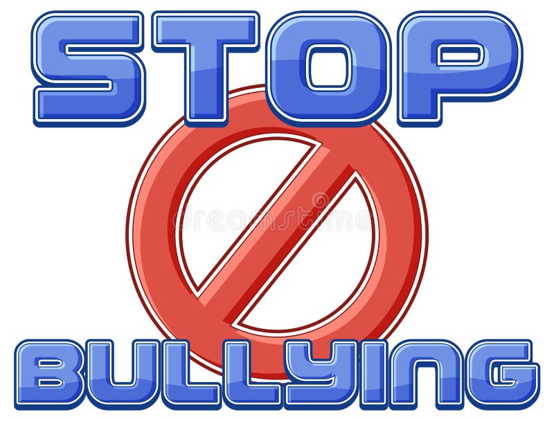 Stop Bullying Text for Banner or Poster Design Stock Vector ...