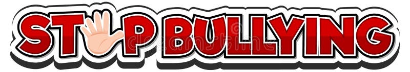Stop Bullying Text for Banner or Poster Design Stock Vector ...