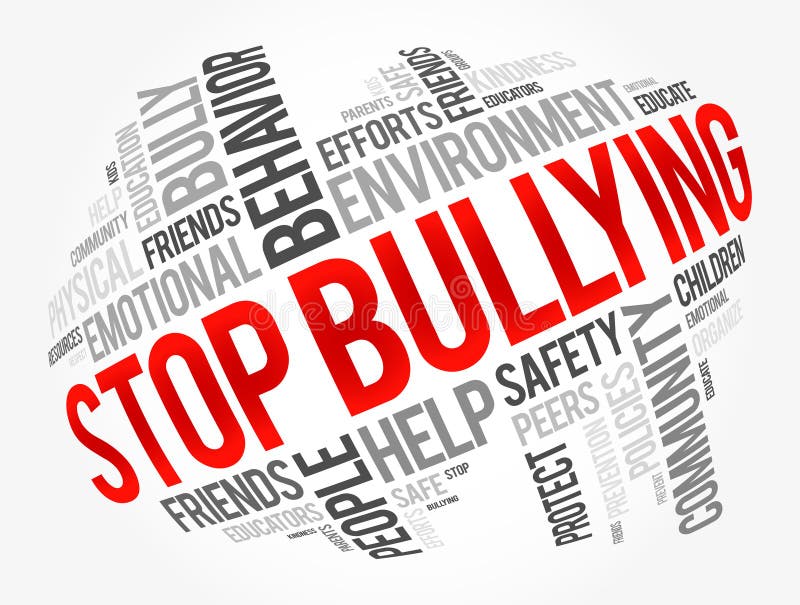 Stop Bullying Word Cloud Collage Social Concept Background Stock Photos ...