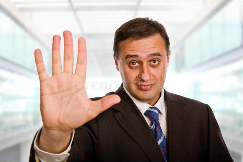 Stop stock photo. Image of businessman, business, friendly - 33915734
