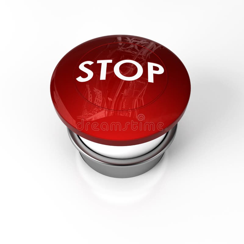 Stop button stock illustration. Illustration of warning - 10774002