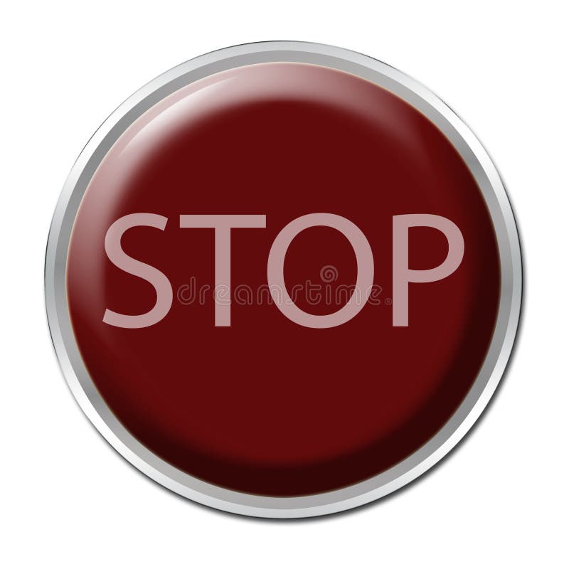 Stop Button stock illustration. Illustration of finishing - 2782247