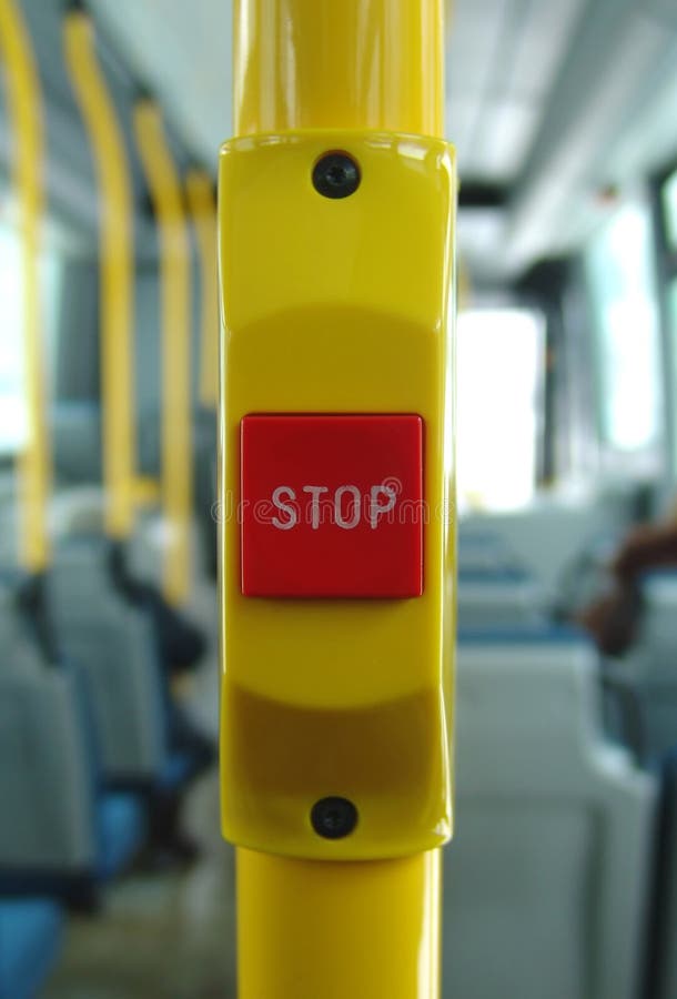 Bus stop button stock image. Image of urban, route, inscription - 14006601