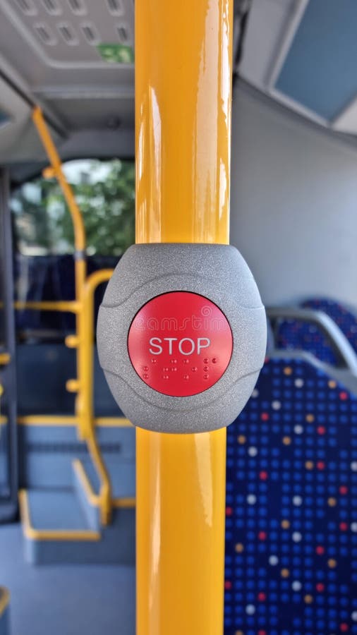 Stop button stock photo. Image of passenger, design - 343439060