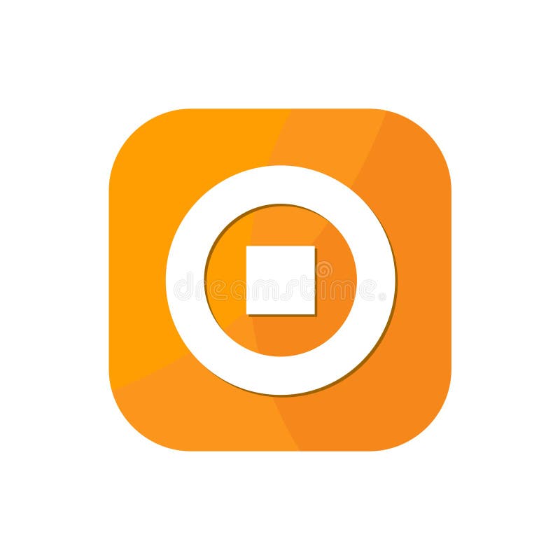 Stop Button App Icon stock vector. Illustration of resources - 94811411