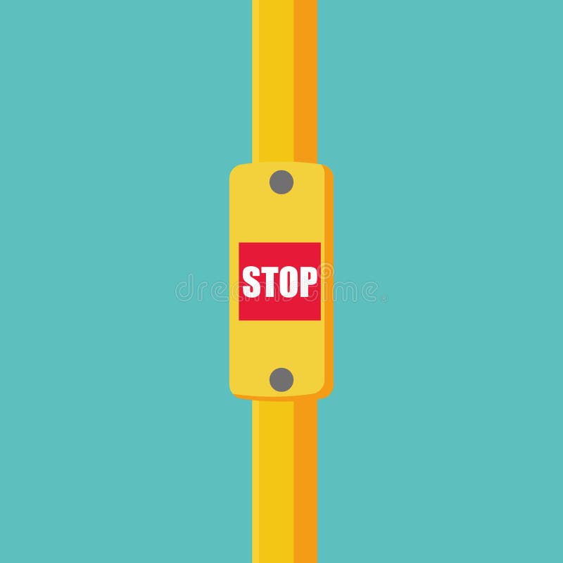 Stop Button. Flat Design. Illustration Stock Vector - Illustration of ...