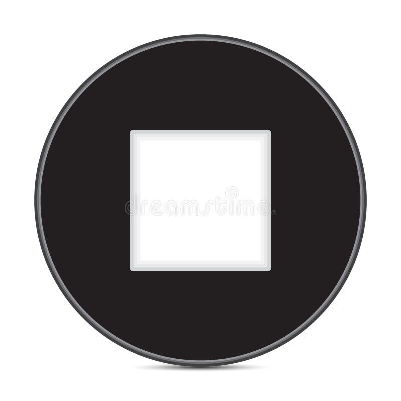 Stop Button Icon Vector Illustration Stock Vector - Illustration of ...