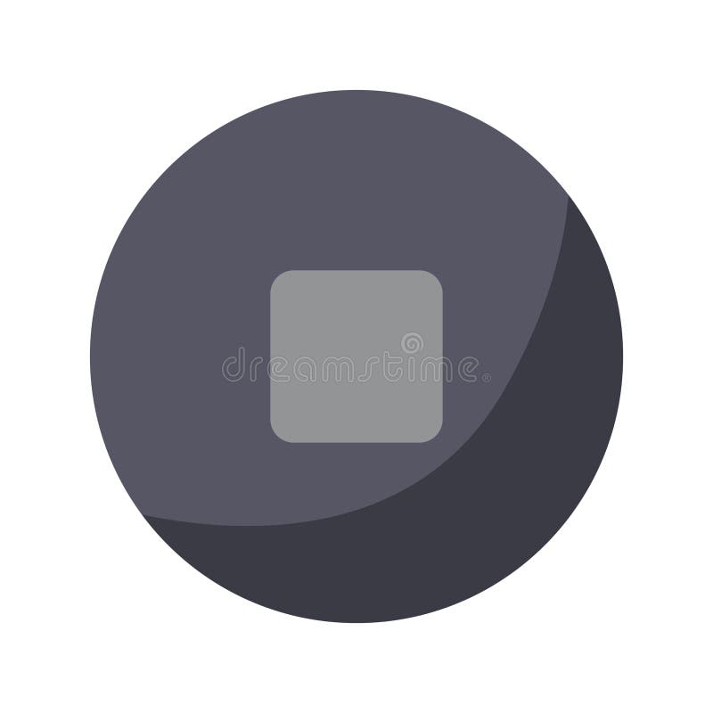 Stop Button Icon, Stop Video Icon, Media Player Button, Circle Shape ...
