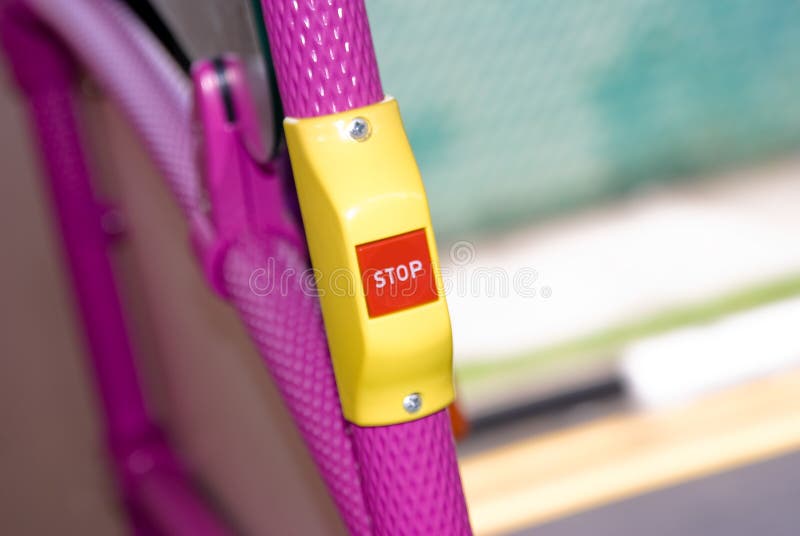 Stop button Inside the Bus stock image. Image of neat - 5592069