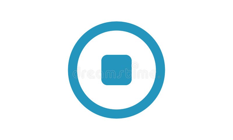 Stop Button Music Icon Flat Style Vector Illustration Stock Vector ...