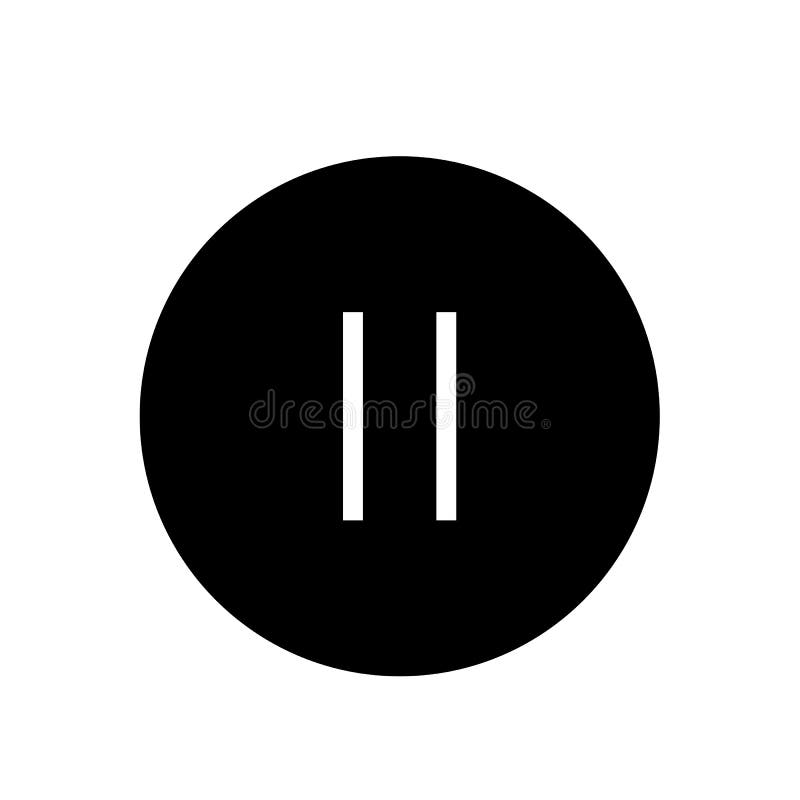 Stop Button Symbol Flat Black Icon Vector Illustration Stock ...
