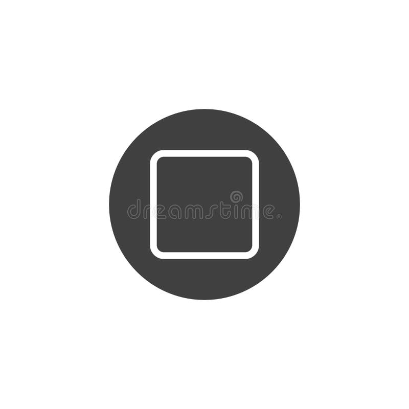 Stop button vector icon stock illustration. Illustration of media ...