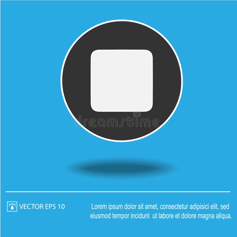Stop Button Vector Icon. Vector Illustration EPS 10 Stock Vector ...