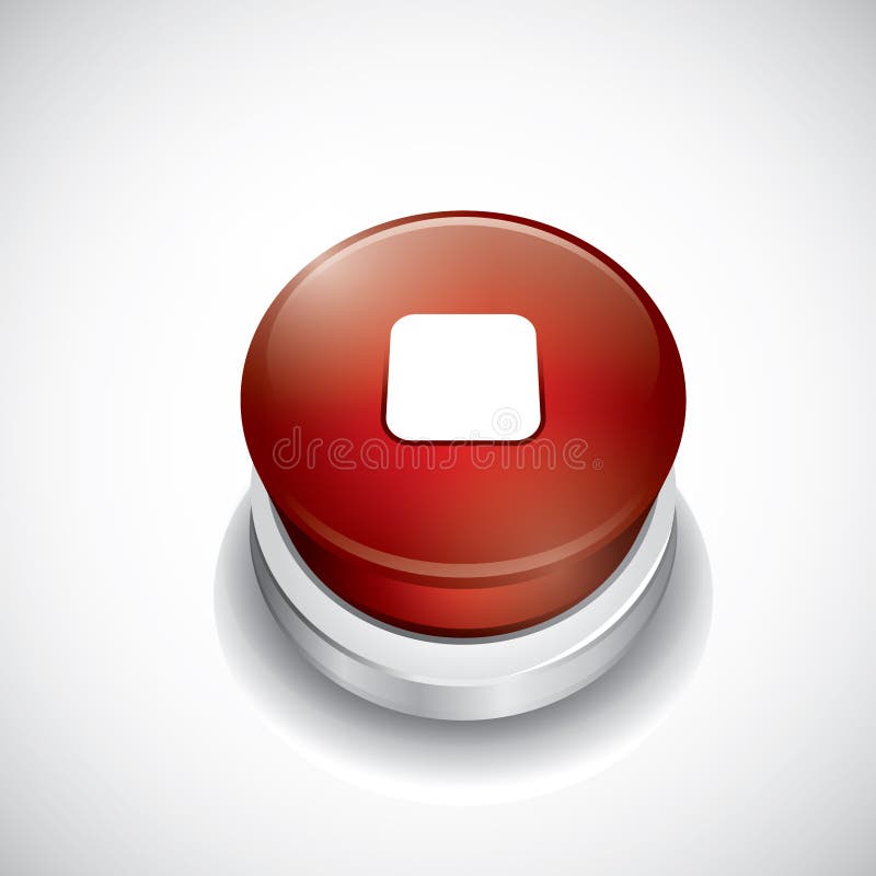 Stop Button. Vector Illustration Decorative Design Stock Vector ...