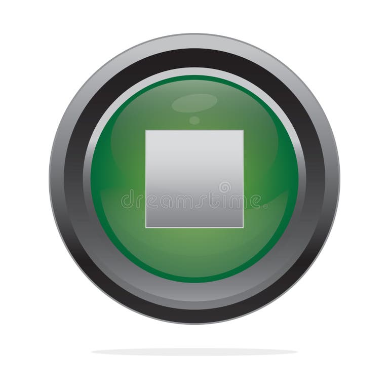 Stop Button. Vector Illustration Decorative Design Stock Vector - Illustration of buttons, shape ...