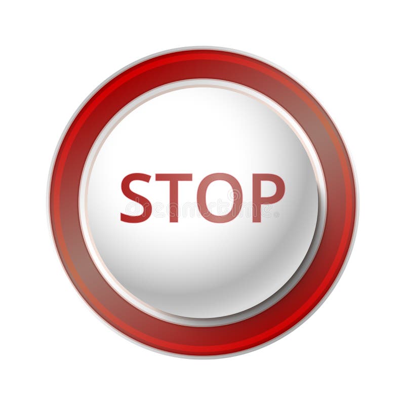 Stop Button. stock vector. Illustration of innovation - 84193732
