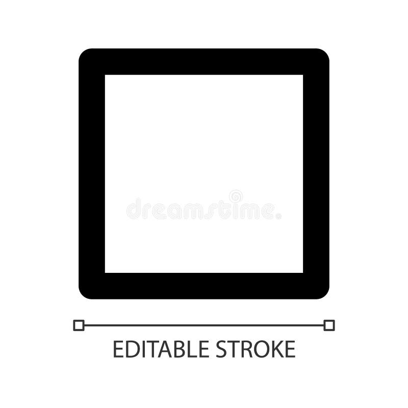 Stop Button White Linear Ui Icon Stock Vector - Illustration of linear ...