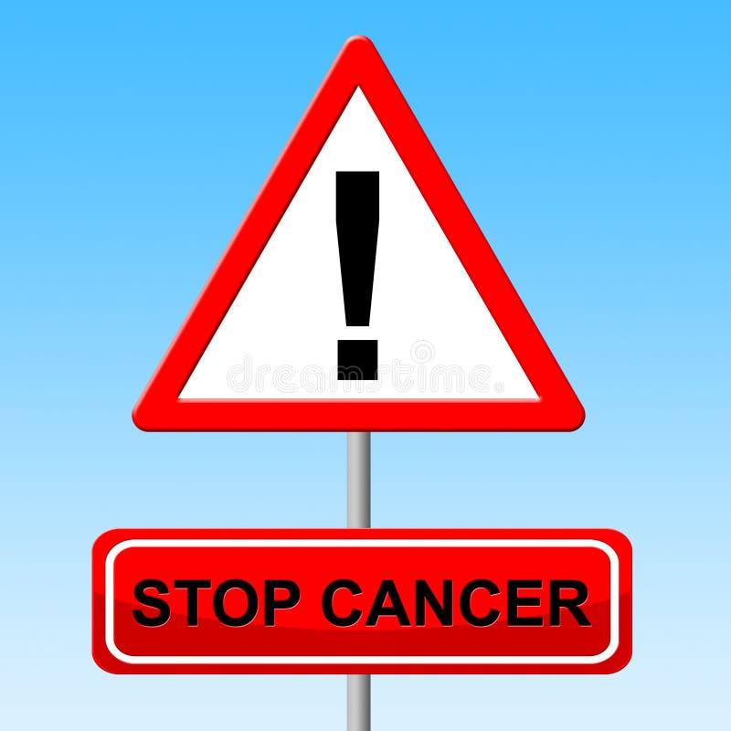 Stop Cancer Shows Cancerous Growth and Control Stock Illustration ...