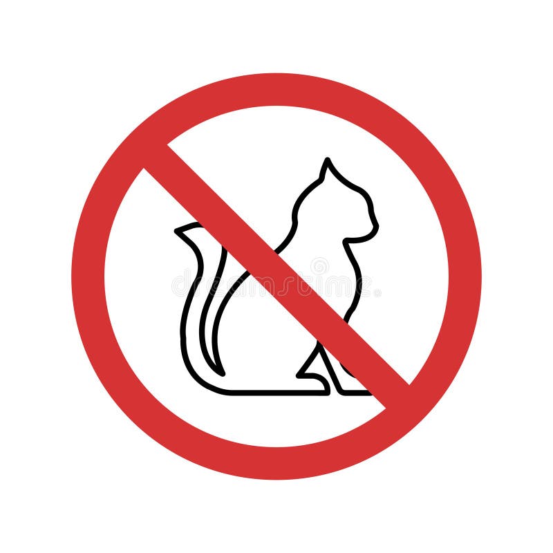 Stop Cat Isolated Vector Icon Which Can Easily Modify or Edit Stock ...