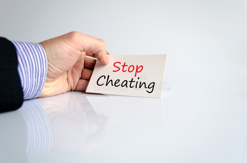 Stop Cheating Concept stock photo. Image of people, accused - 90442534