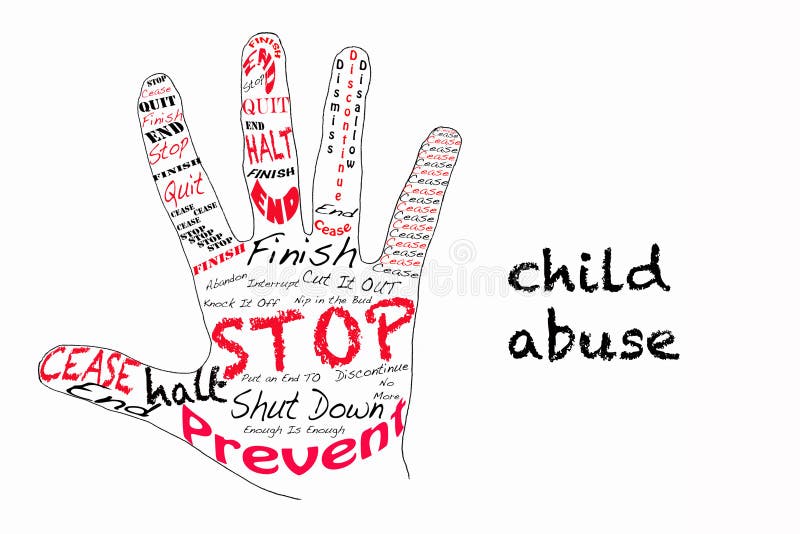 Stop Child Abuse Illustration Stock Illustration - Illustration of ...