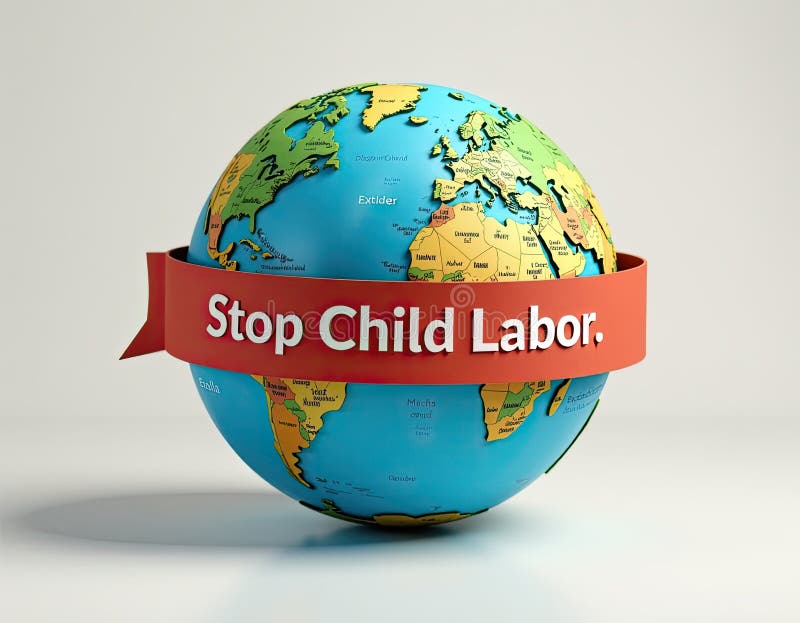 Stop Child Labor Global Awareness Campaign Stock Illustration ...
