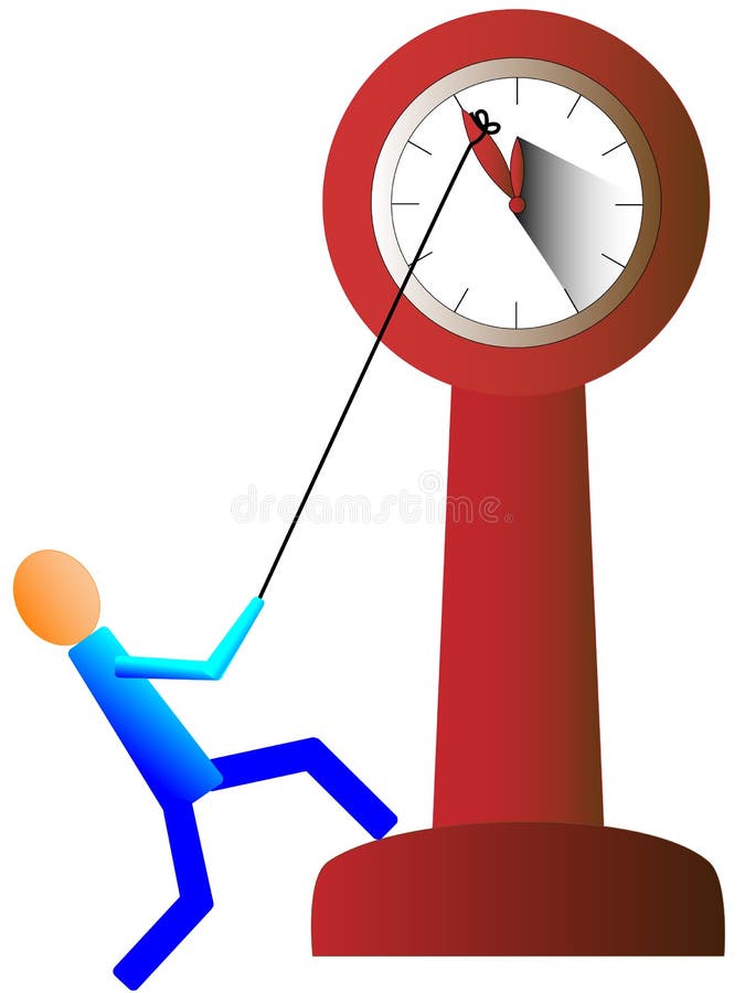 Stop the Clock Showing Five Minutes To Twelve Stock Illustration ...