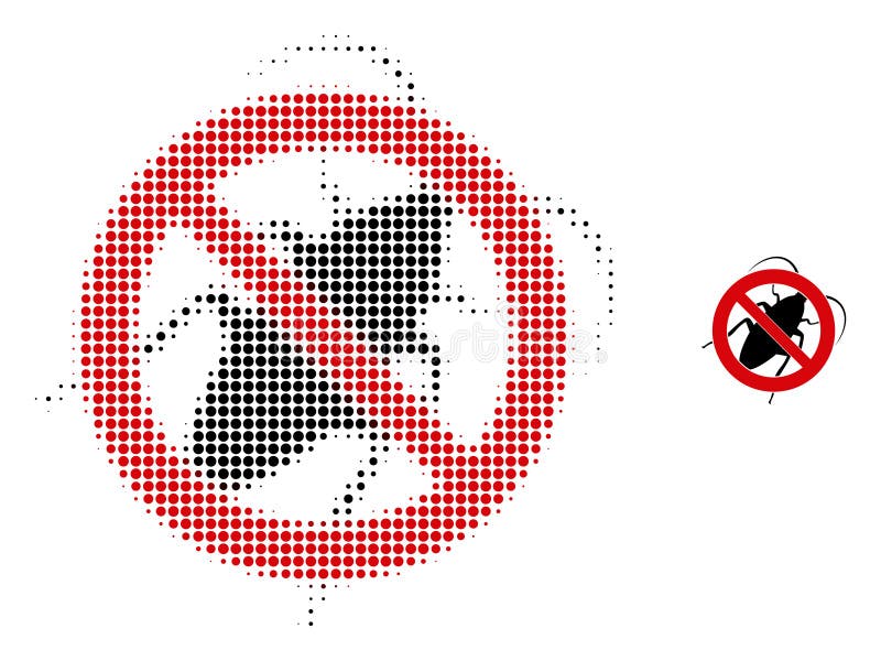 Stop cockroach sign stock illustration. Illustration of repellent ...