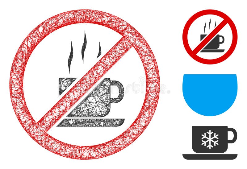 Stop Coffee Polygonal Web Vector Mesh Illustration Stock Illustration ...