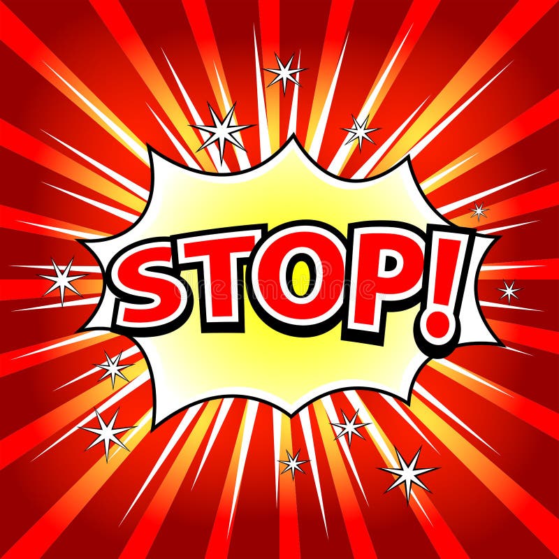 STOP! Comic Book Explosion. Stock Vector - Illustration of stylish ...