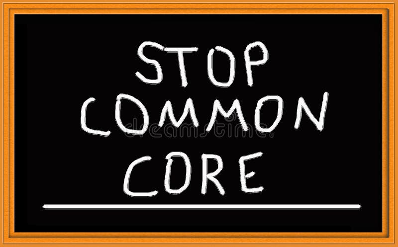 Stop Common Core on Chalkboard Stock Illustration - Illustration of ...