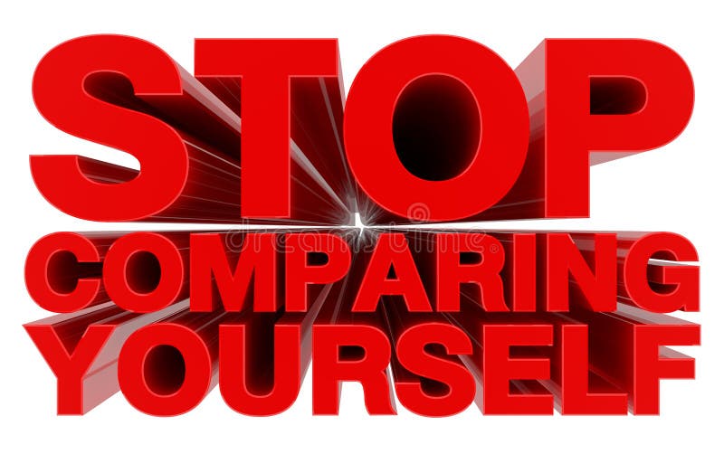 Stop Comparing Yourself Concept Icon Stock Vector - Illustration of ...