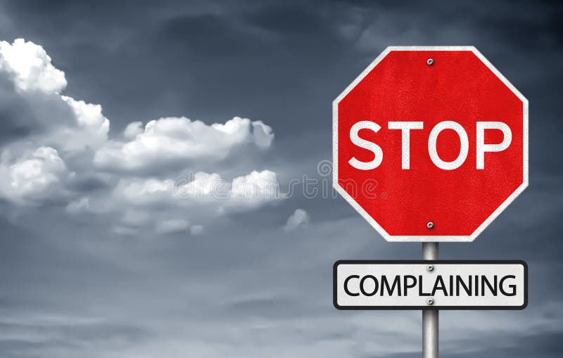 Stop complaining stock illustration. Illustration of road - 68870609