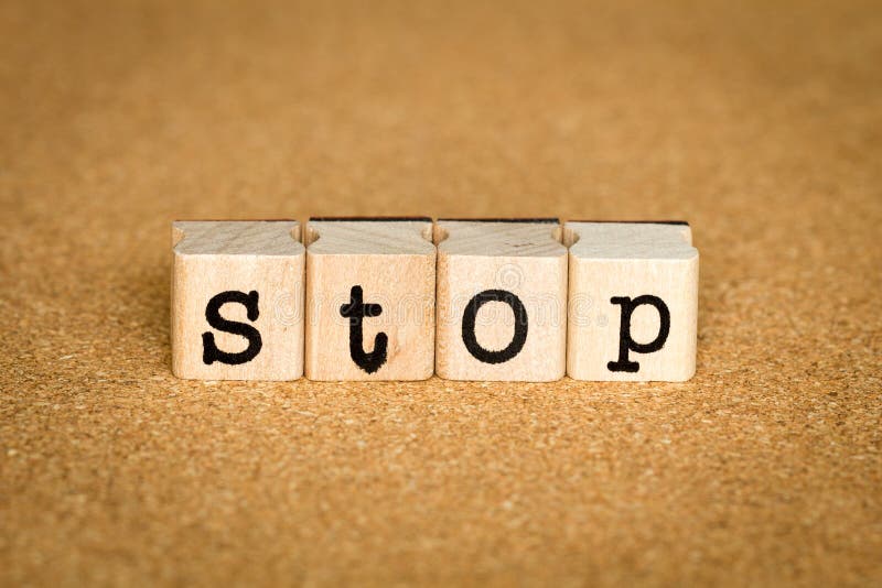 Stop! stock photo. Image of macro, text, antique, move - 5003426