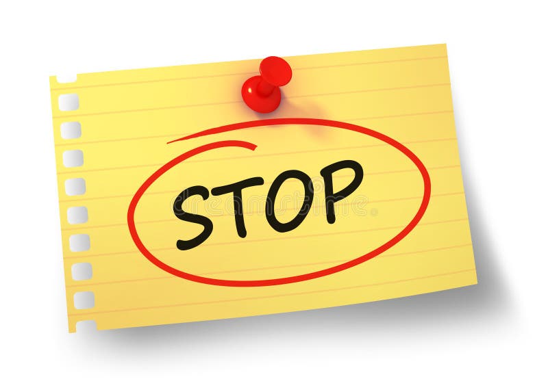 Stop Concept 3d Illustration Isolated Stock Illustration - Illustration ...