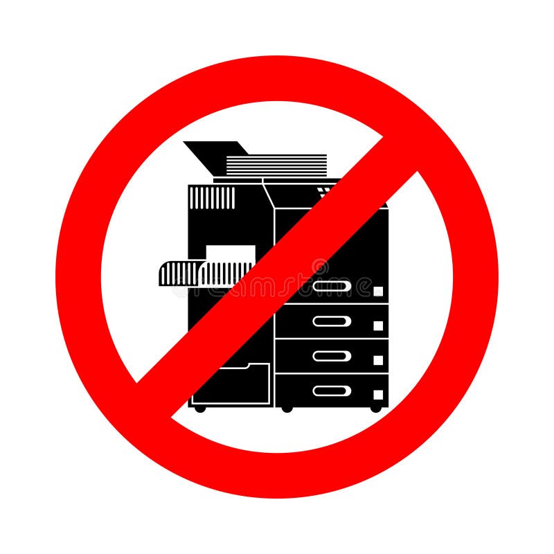 Stop Copier. Do Not Make Copies Stock Vector - Illustration of ...
