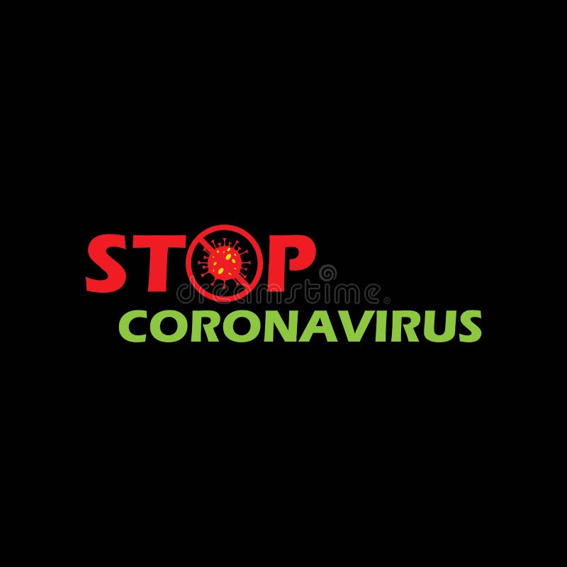 Stop Coronavirus Logo Template Design Icon. Stock Vector - Illustration ...