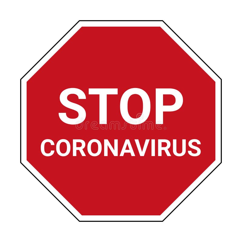 Stop coronavirus road sign stock illustration. Illustration of concept ...