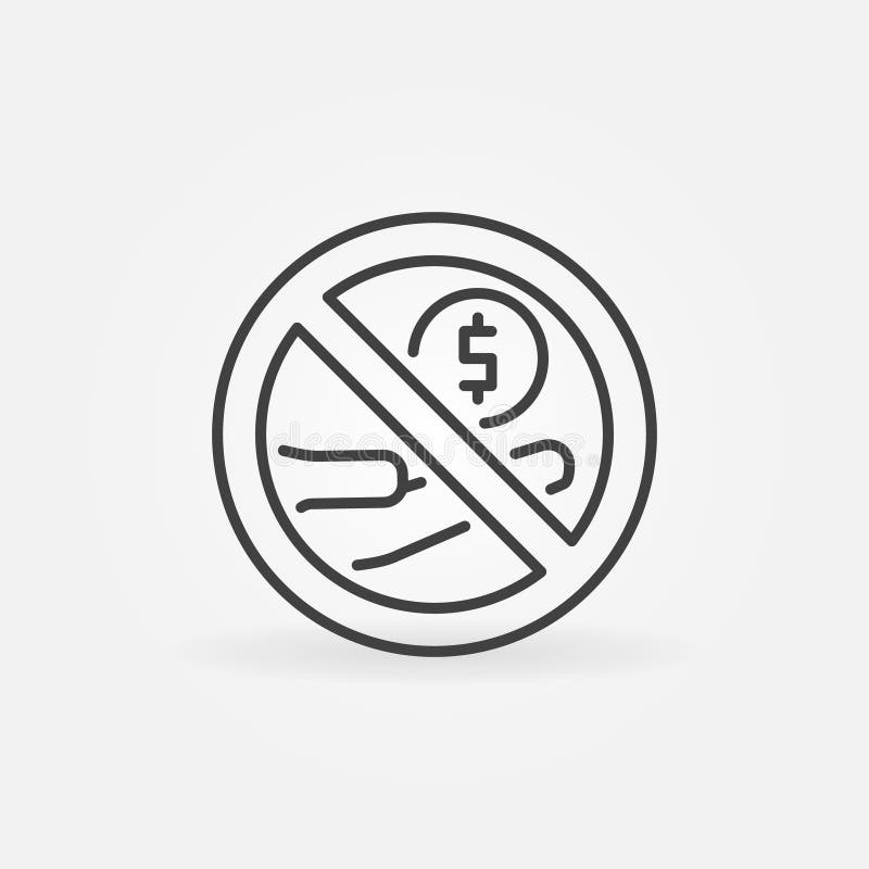 Stop Corruption and Bribery Vector Concept Outline Icon or Symbol Stock ...