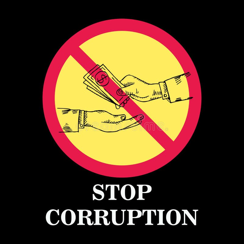 Stop Corruption Concept stock illustration. Illustration of faith ...